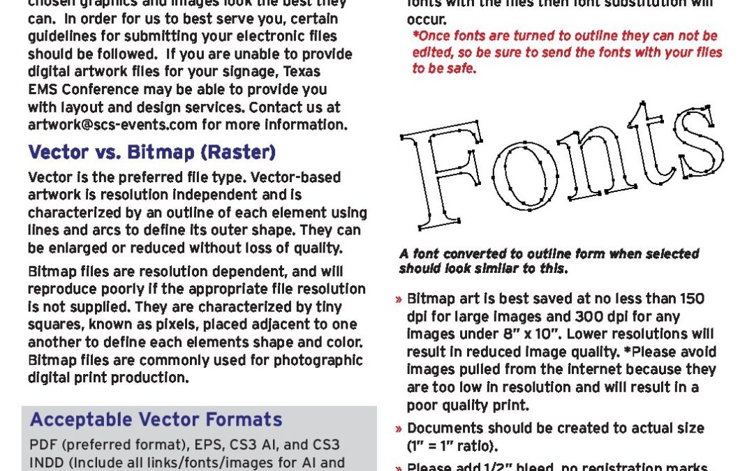 Digital File Submission Guide | Texas EMS Conference